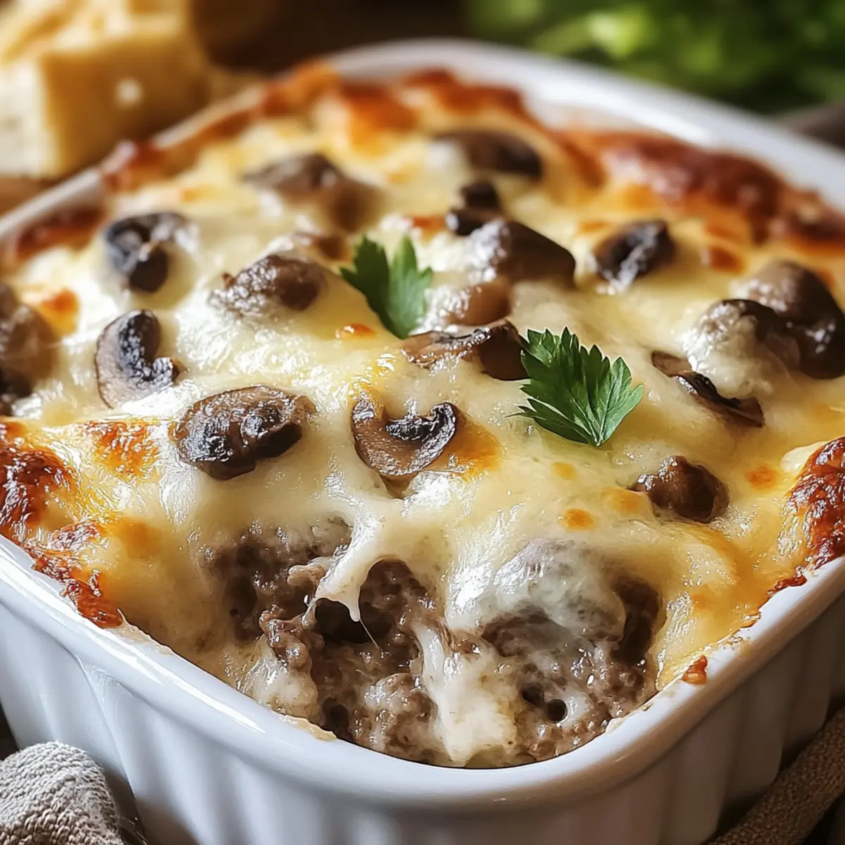 Ultimate Mushroom and Swiss Burger Casserole: Delicious Comfort Food
